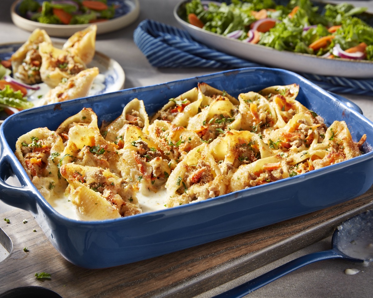 Mushroom and Turkey Stuffed Shells - Fifty-Five Plus Magazine