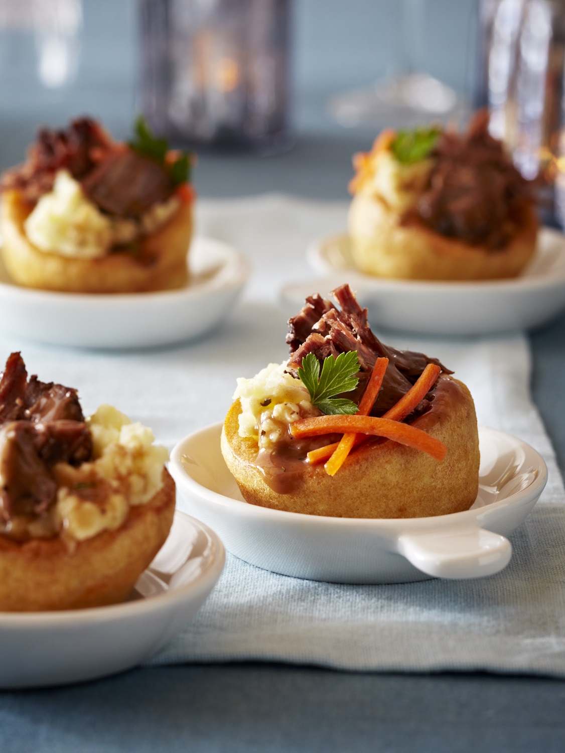 Mini Yorkshire Puddings with Roast Beef - Fifty-Five Plus Magazine